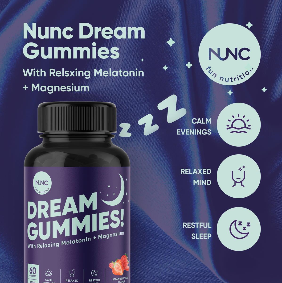 Dream Gummies, Sleep (w/ Melatonin) by NUNC